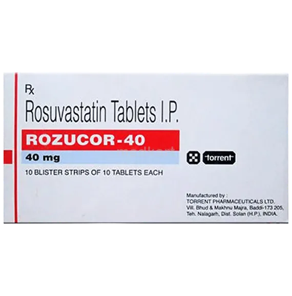 ROZUCOR 40MG TABLET 10'S Price, Uses, Side Effects & Substitutes | Medkart
