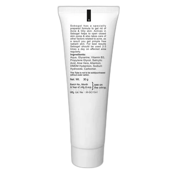 SEBOGEL GEL 30 GM Price, Uses, Side Effects & Substitutes | Medkart
