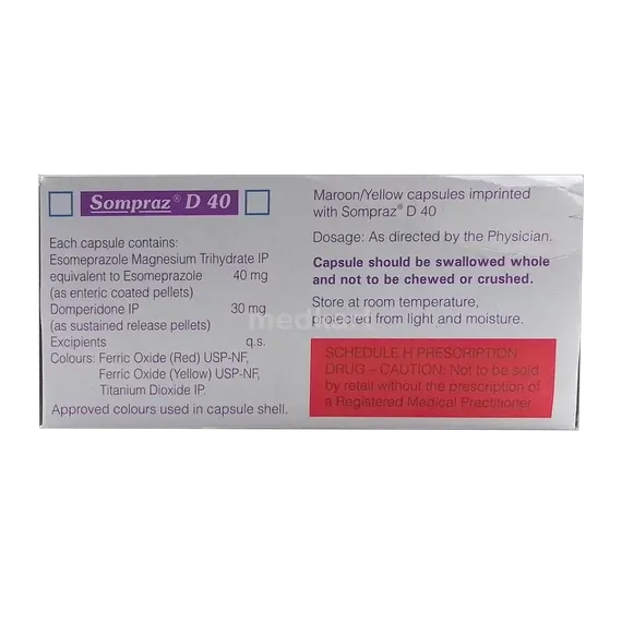 Sompraz D 40mg Capsule 15s – Price & Generic | Medkart
