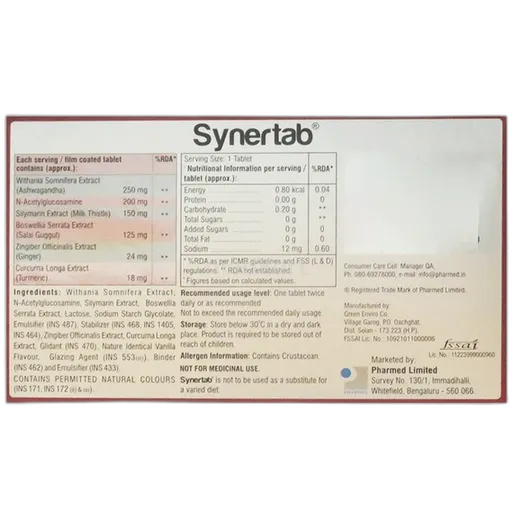 Buy Synertab Tablet 10s Online at Best Price | Medkart