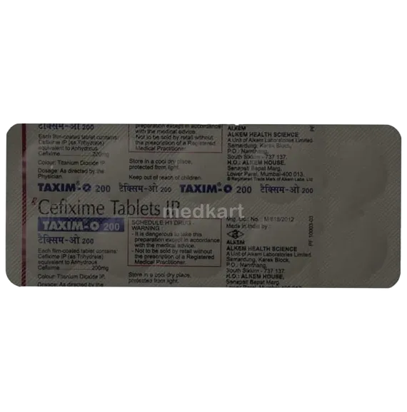 Buy Taxim O 200mg Tablet 10s Online at Best Price | Medkart