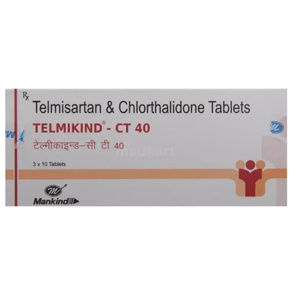 Buy Telmikind Ct 40 12.5mg Tablet 10s | Medkart