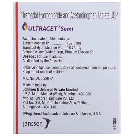 Buy Ultracet Semi Tablet 15s Online at Best Price | Medkart