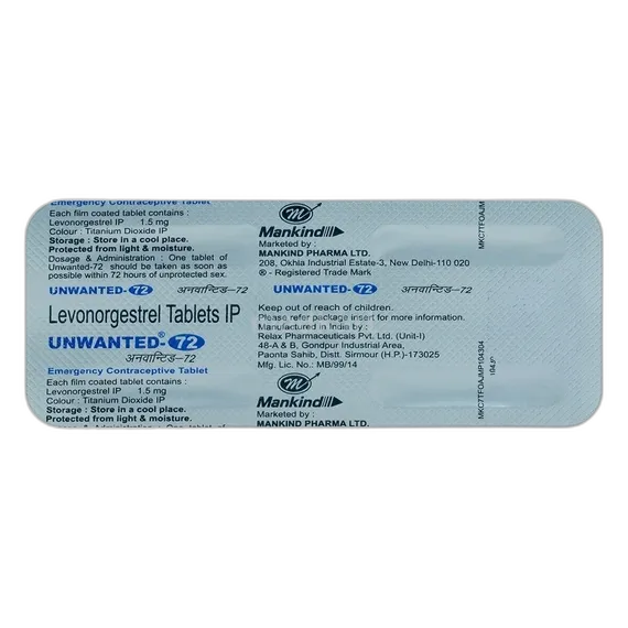 Buy Unwanted 72 Tablet Online at Best Price – Generic Alternative | Medkart