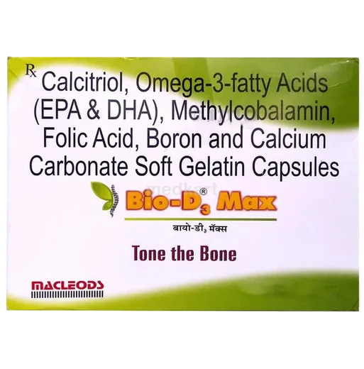 Buy Bio D3 Max Capsule 15s Online at Best Price | Medkart