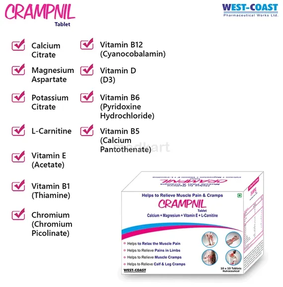 CRAMPNIL TABLET 10'S Price, Uses, Side Effects & Substitutes | Medkart