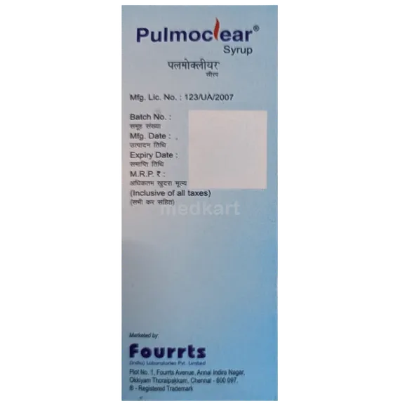 Buy Pulmoclear Syrup 100 Ml Online at Best Price | Medkart