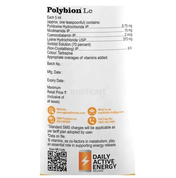 Buy Polybion Lc Syrup Online at Best Price – Generic Alternative | Medkart