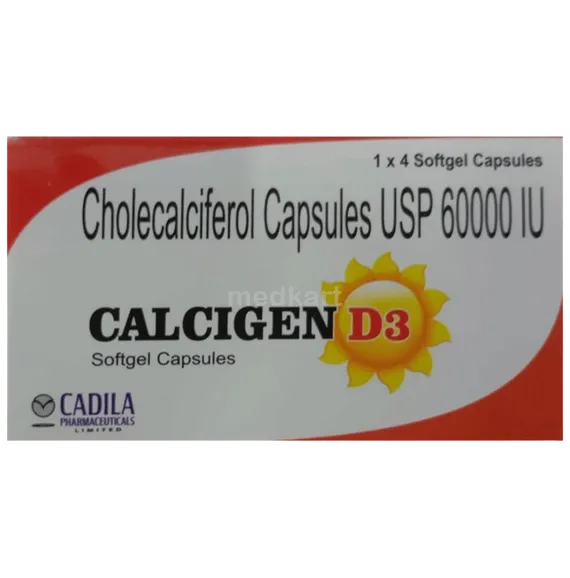 CALCIGEN D3 SOFT GEL TABLET 4'S Price, Uses, Side Effects & Substitutes ...