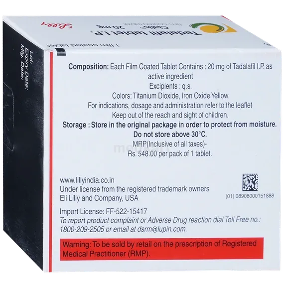 Buy Cialis 20Mg Tablet 1S Online at Best Price | Medkart