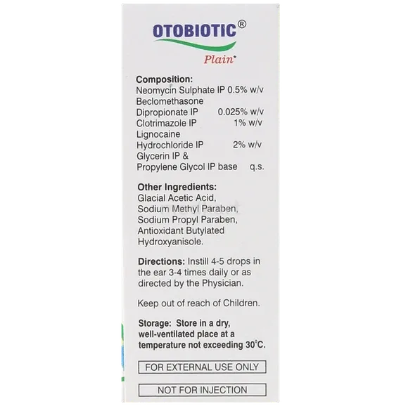 Buy Otobiotic Plain Ear Drops 5 Ml at Best Price | Medkart