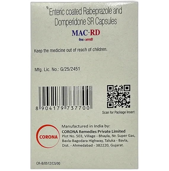 MAC RD CAPSULE 15'S Price, Uses, Side Effects & Substitutes | Medkart