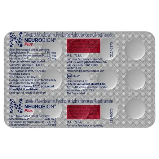 Neurobion Plus Tablet – Price, Generic Alternative & Buy Online | Medkart