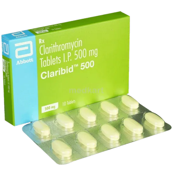 Buy Claribid 500mg Tablet 10s Online at Best Price | Medkart