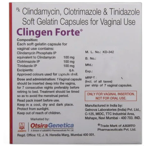 Buy Clingen Forte Vaginal Tablet Online at Best Price – Generic ...