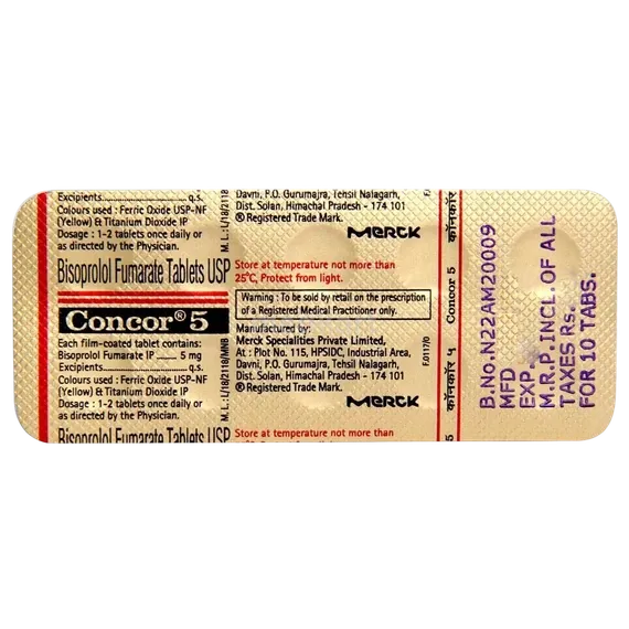 Buy Concor 5mg Tablet 10s Online at Best Price | Medkart