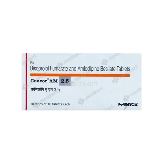 CONCOR AM 2.5MG TABLET 10'S Price, Uses, Side Effects & Substitutes ...