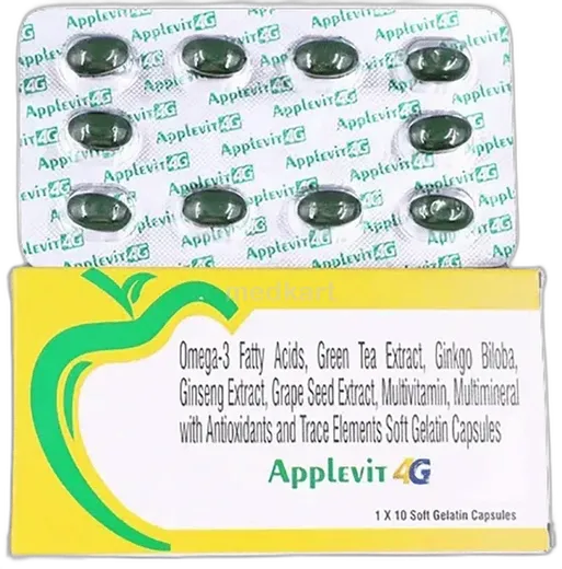 APPLEVIT 4G SOFTGEL CAPSULE 10'S Price, Uses, Side Effects ...