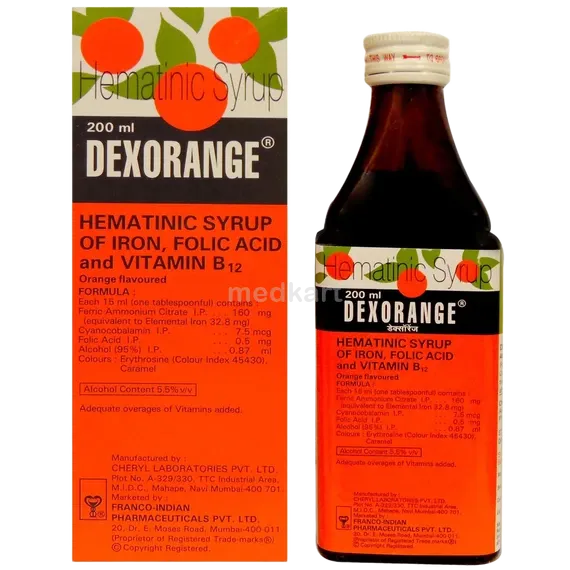 Dexorange Syrup – Price, Generic Alternative & Buy Online | Medkart