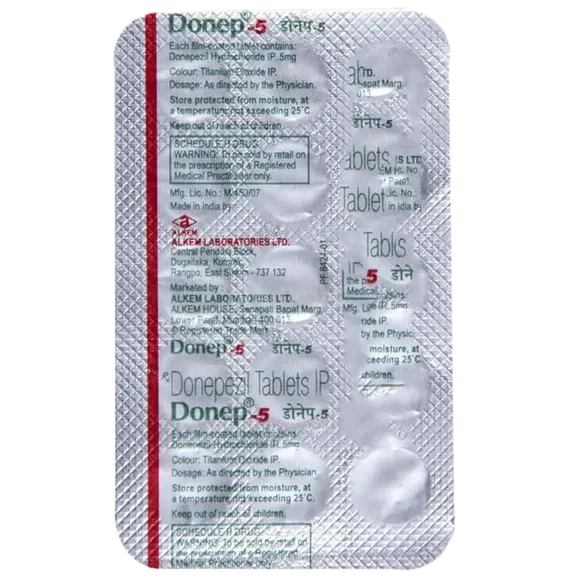 Buy Donep 5mg Tablet 15s Online at Best Price | Medkart