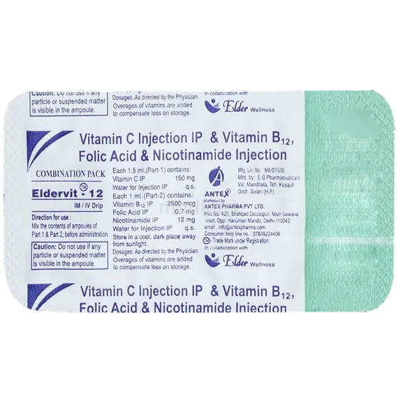 Buy Eldervit 12 Injection 1.5 Ml Online at Best Price – Generic ...