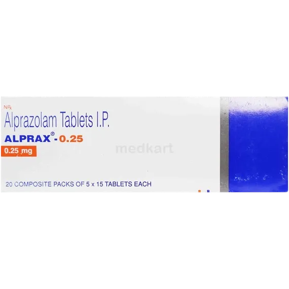Buy Alprax 0.25mg Tablet 15s Online at Best Price | Medkart