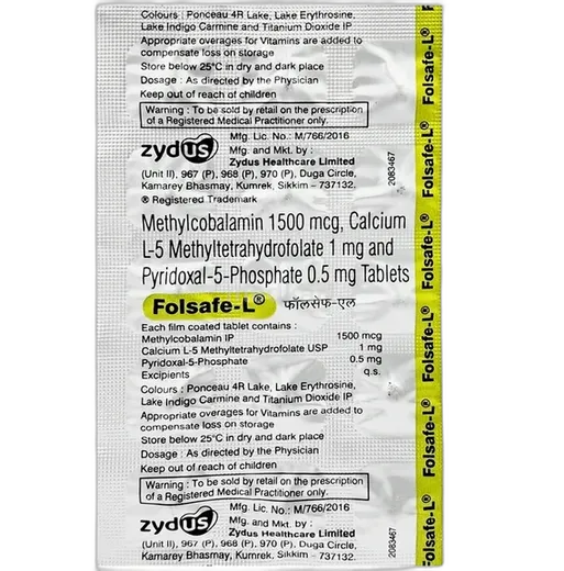 Buy Folsafe L Tablet 15s Online at Best Price | Medkart