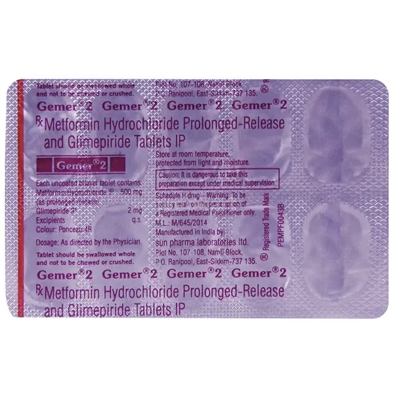 GEMER 2MG TABLET 15'S Price, Uses, Side Effects & Substitutes | Medkart
