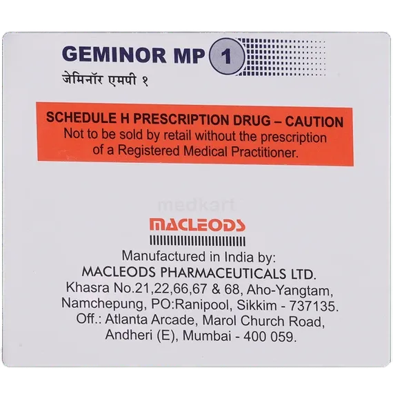 GEMINOR M 1MG TABLET 15'S Price, Uses, Side Effects & Substitutes | Medkart