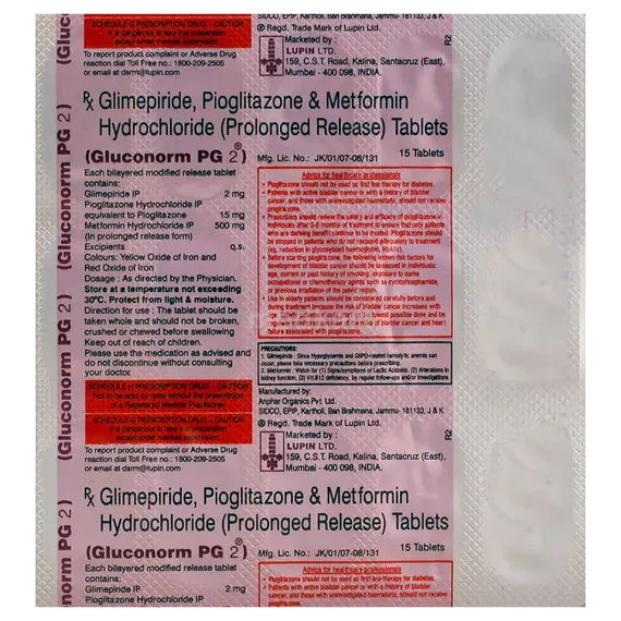 Buy Gluconorm PG 2mg Tablet at Best Price | Medkart