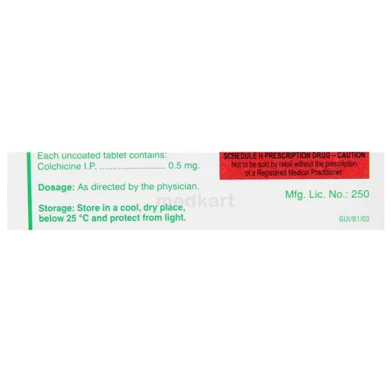 Buy Goutnil 0.5mg Tablet 10s Online at Best Price | Medkart