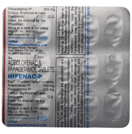 Buy Hifenac P Tablet Online at Best Price – Generic Alternative | Medkart