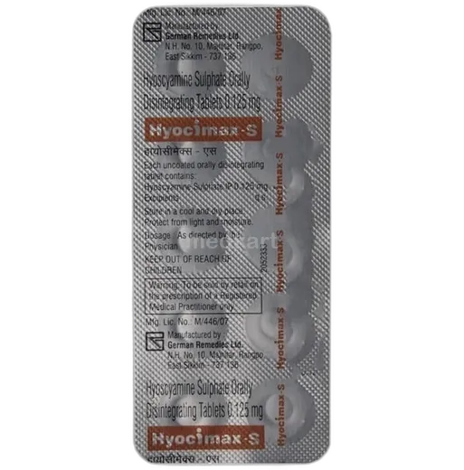 Buy Hyocimax S Tablet Online at Best Price – Generic Alternative | Medkart