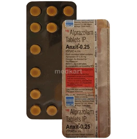 Buy Anxit 0.25mg Tablet Online at Best Price | Medkart