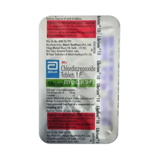 LIBRIUM 10MG TABLET 15'S Price, Uses, Side Effects & Substitutes | Medkart
