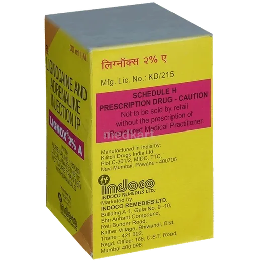 Buy Lignox 2% Injection 30 ml Online | Medkart