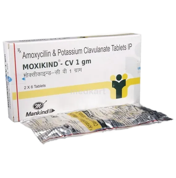 MOXIKIND CV 1000MG TABLET 6'S Price, Uses, Side Effects & Substitutes ...