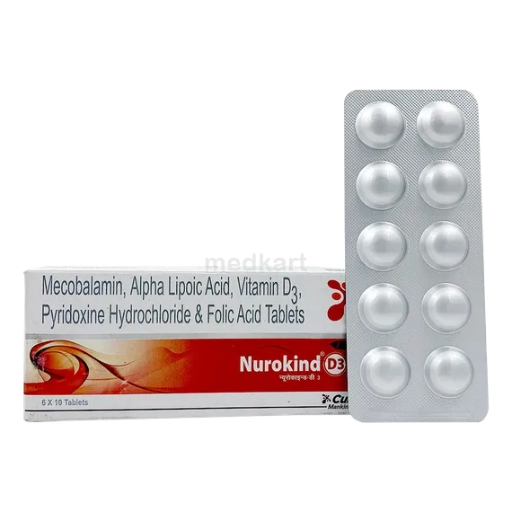 NUROKIND D3 TABLET 15'S Price, Uses, Side Effects & Substitutes | Medkart