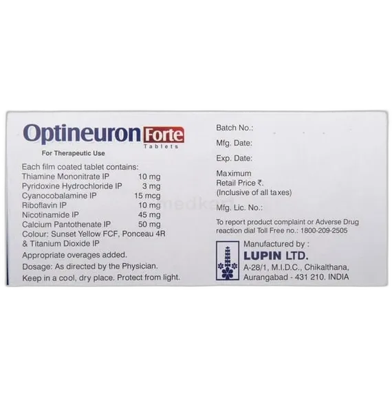 Buy Optineuron Forte Tablet 10S Online at Best Price | Medka